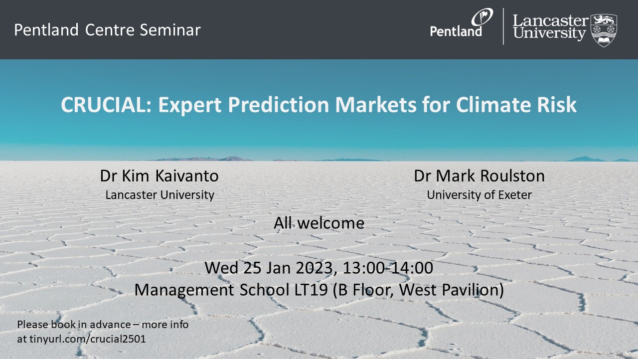 Expert Prediction Markets for Climate Risk | CRUCIAL